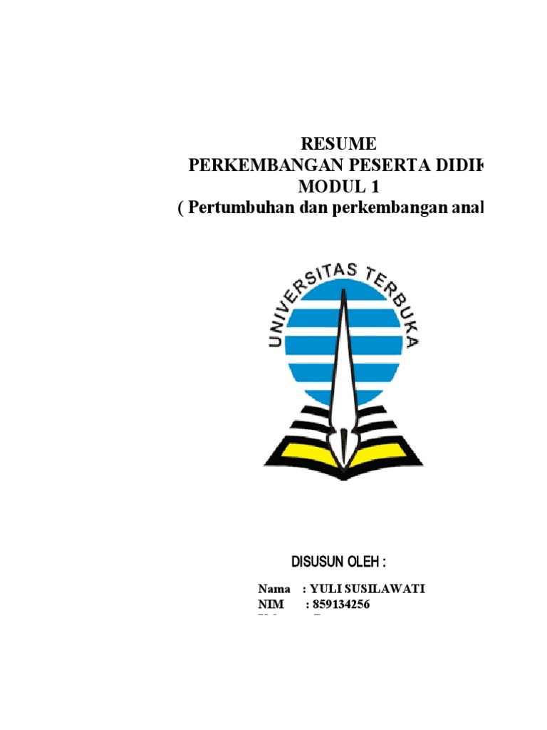 Resume PPD Modul 1 Pertumbuhan Dan Perkembangan Anak | PDF