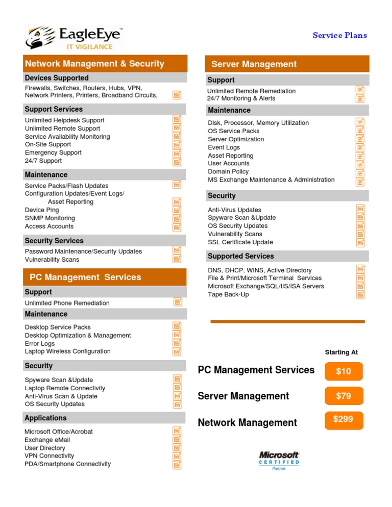 Comprehensive IT Management Services | PDF | Computer Network ...
