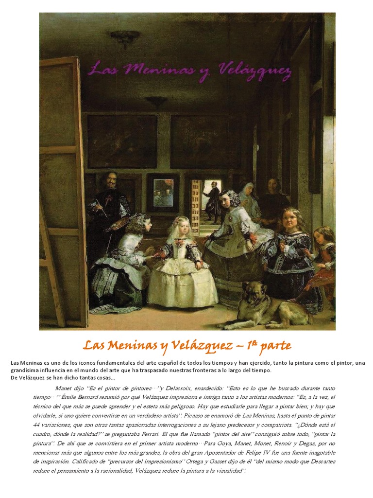 Proyecto Las Meninas y Velázquez B1 y B2 | PDF | Pinturas | Artes (general)
