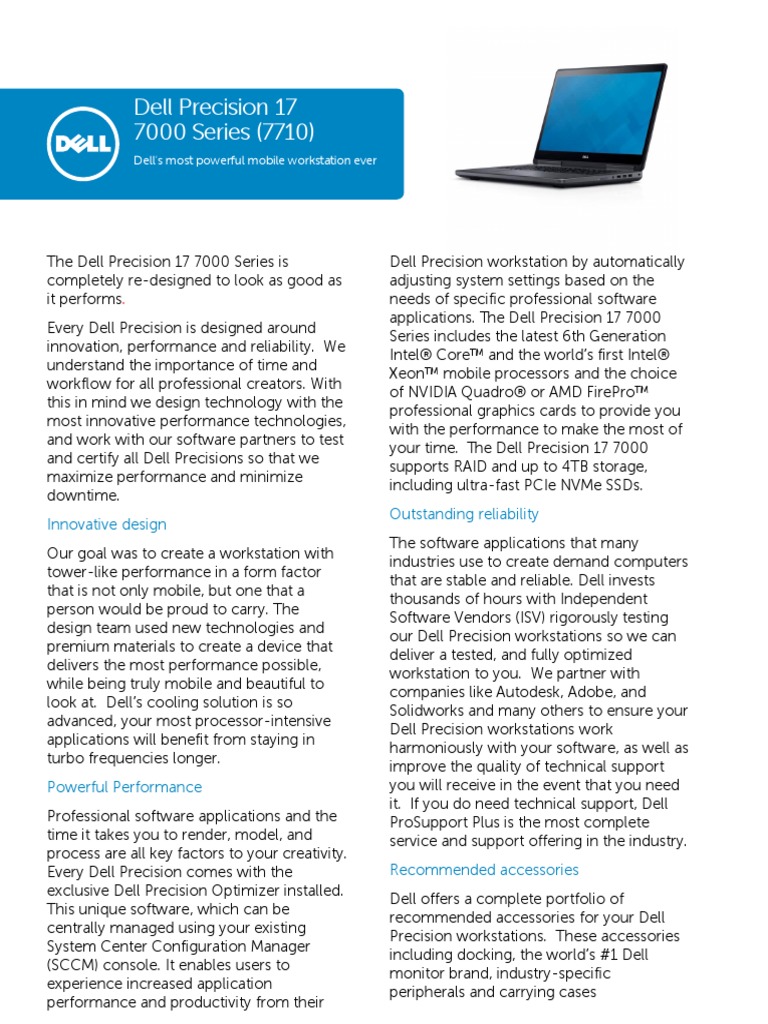 Calculation of Spec Sheet | PDF | Workstation | Dell