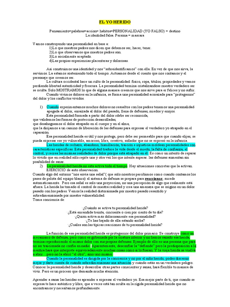 Sanando la Personalidad Herida | PDF | Adultos | Amor