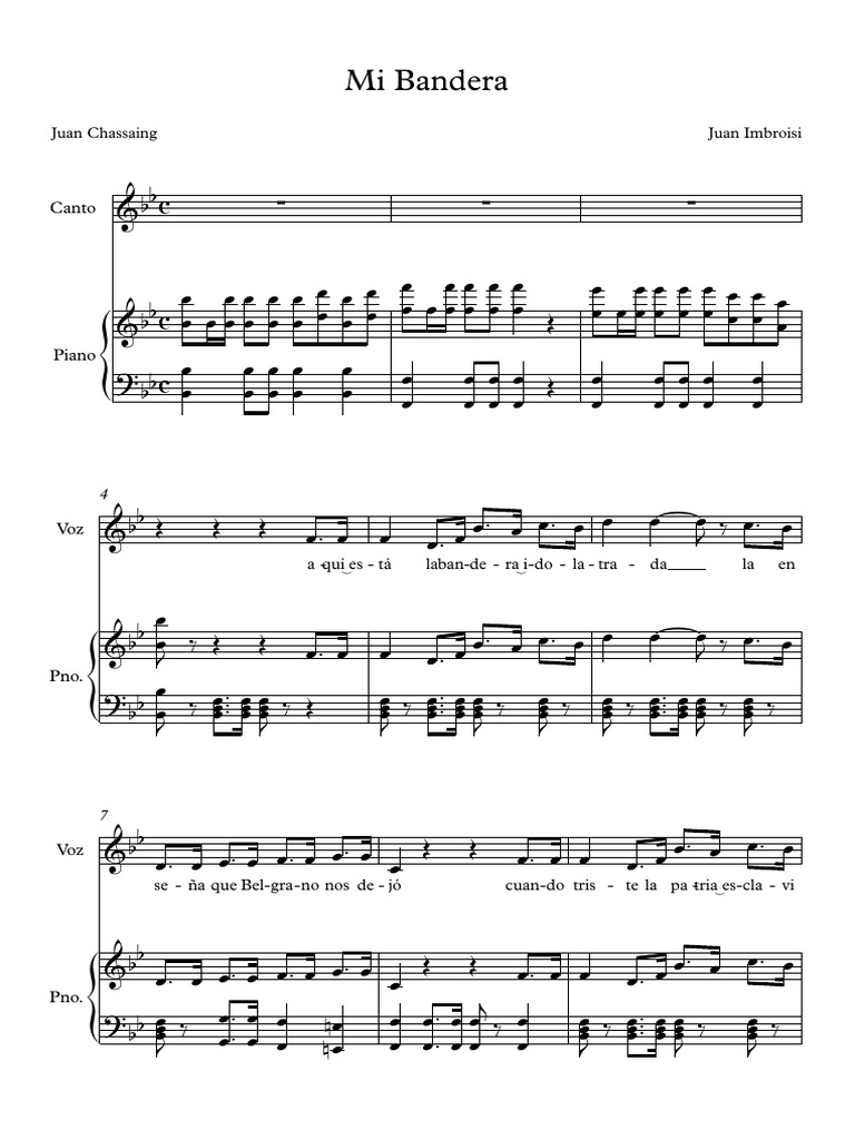 Marcha Mi Bandera - Partitura Completa | PDF