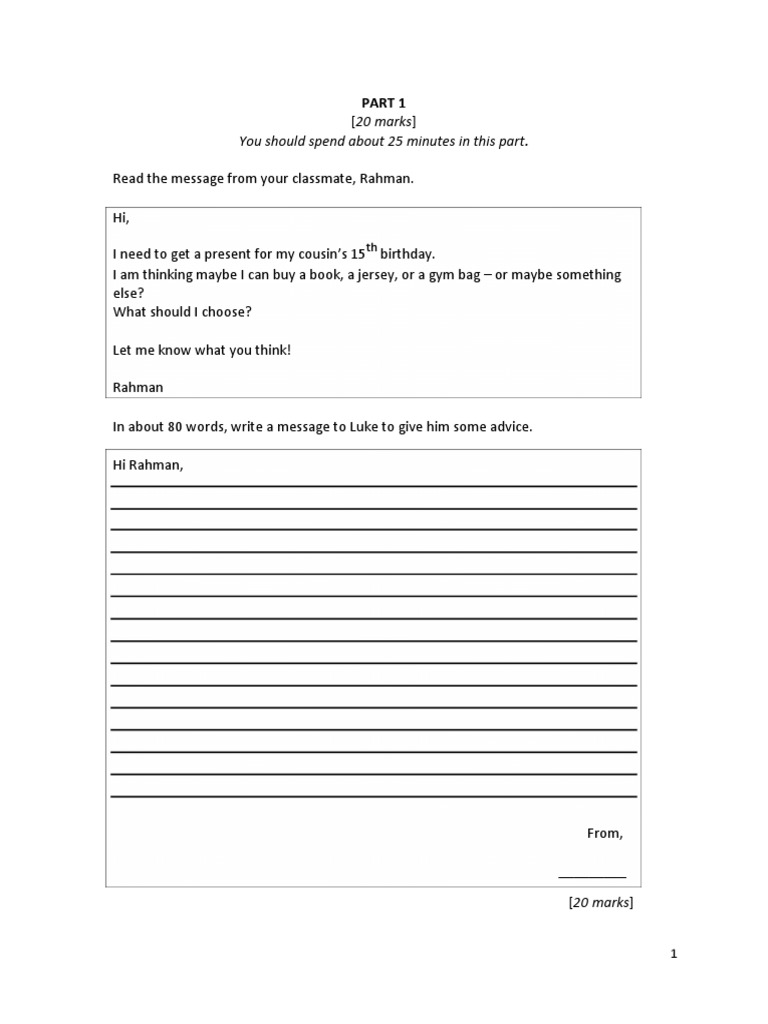 Paper 1 MIDTERM FORM 2 | PDF