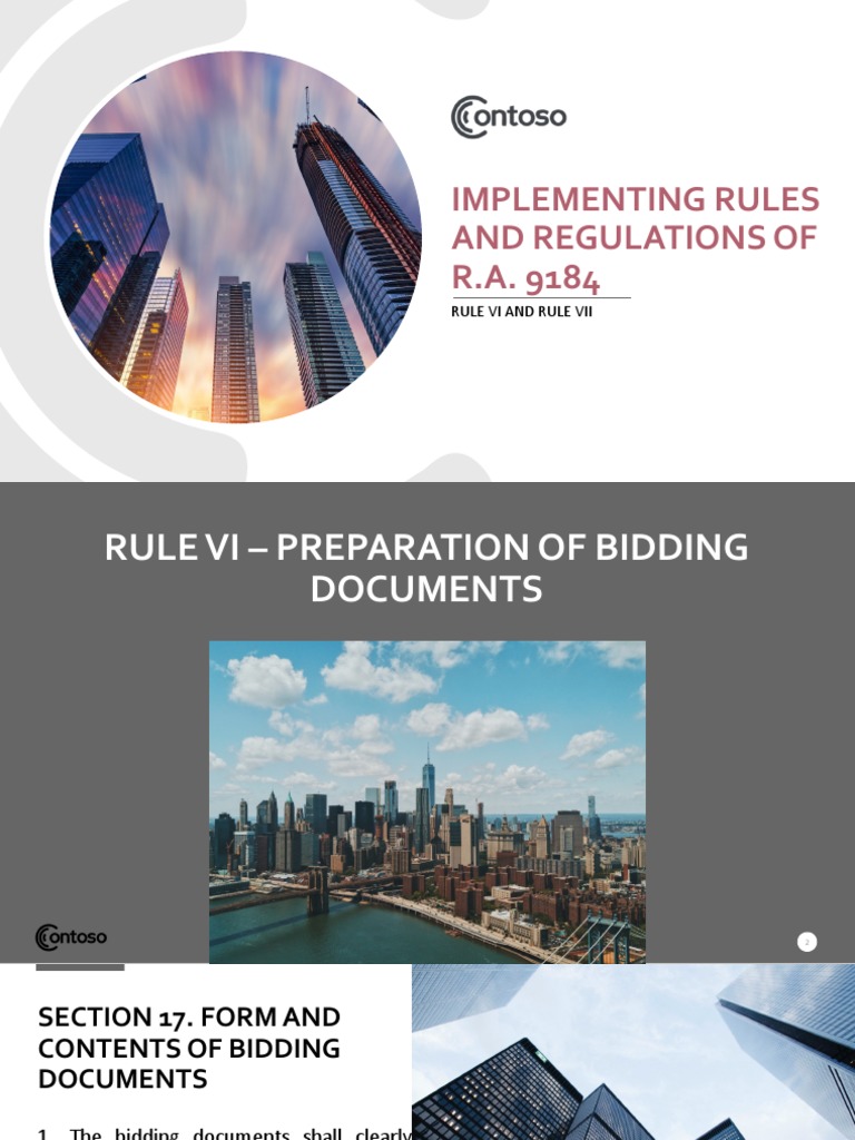 Implementing Rules and Regulations of R.A. 9184: Rule Vi and Rule Vii ...