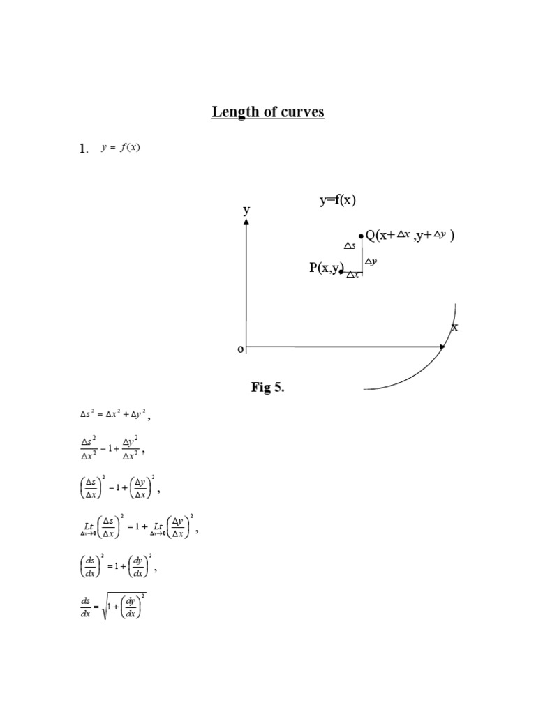 Length of Curves: X y X S | PDF | René Descartes | Elementary Mathematics