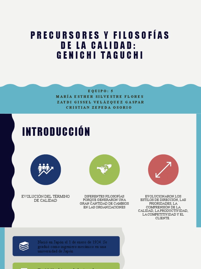 Filosofía de Calidad de Genichi Taguchi | PDF | Diseño | Tolerancia de ...