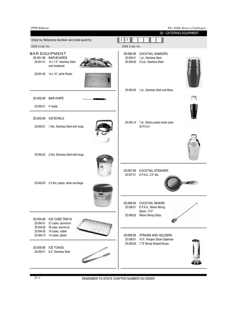 1998 ISSA Stores Catalogue features catering equipment | PDF | Cookware ...