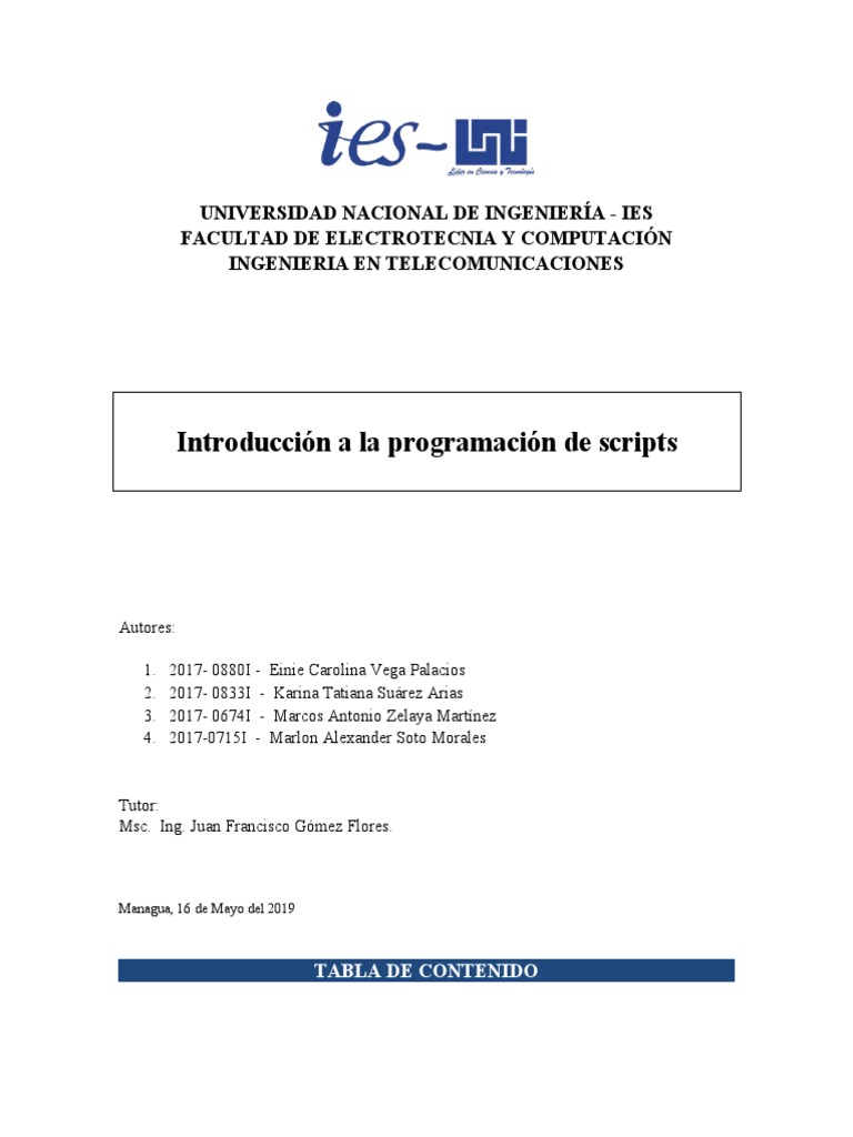 Introducción a Scripts en Programación | PDF | Distribución de Linux ...