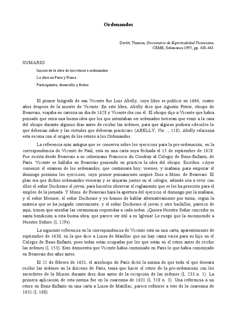 Ordenandos - Davitt, Thomas | PDF | Sacerdote | Iglesia Católica