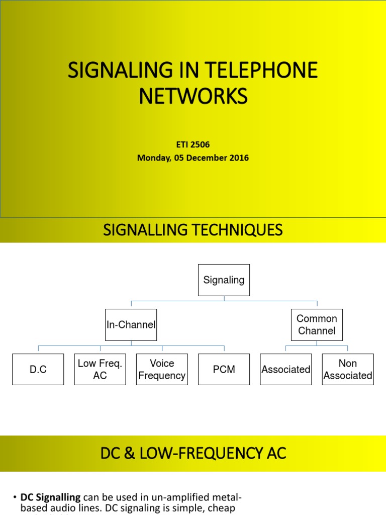 Signaling Techniques in Telephone Networks | PDF | Signaling ...