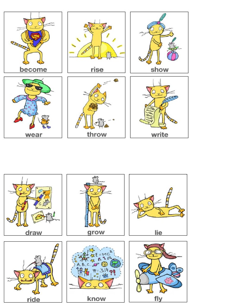 Irvy The Cat Irregular Verbs 2 PDF | PDF