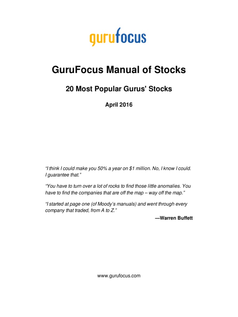 GuruFocus Stock Analysis Overview | PDF | Finance & Money Management