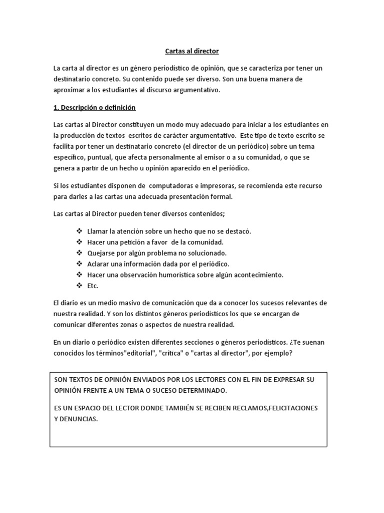 Cartas Al Director 4 | PDF