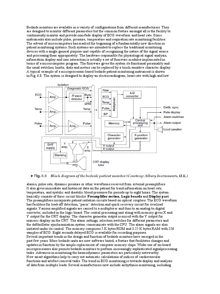 Bedside Monitoring System | PDF | Monitoring (Medicine) | Electronic ...