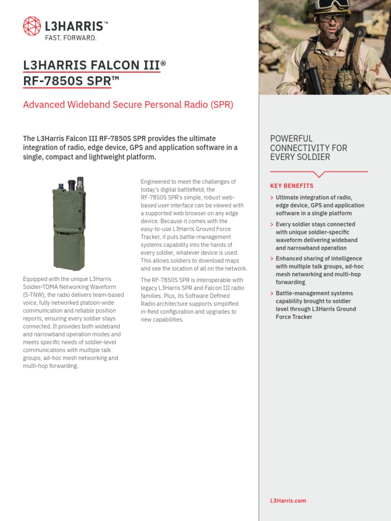 RF 7850s SPR Wideband Secure Personal Radio Ds | PDF | Hertz | Computer ...