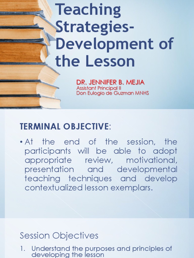 Teaching Strategies - Development of The Lesson Final | PDF | Concept ...