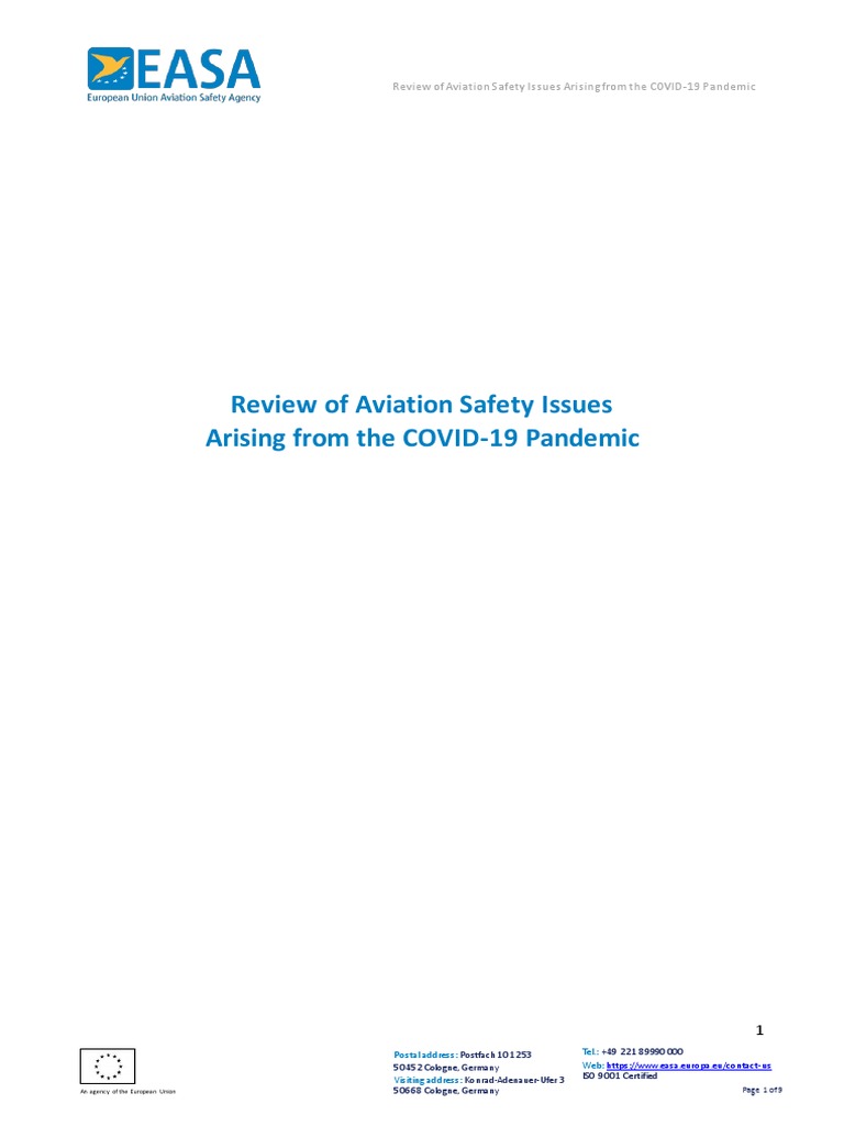 Aviation Safety Post-COVID Review | PDF | Risk | Risk Assessment