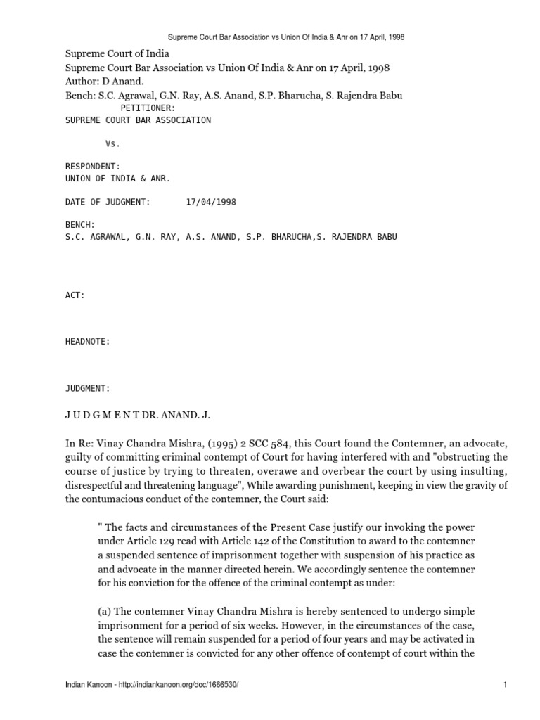 Case Study 2 | PDF | Contempt Of Court | Supreme Court Of India