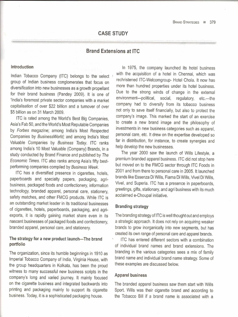 ITC - Brand Extensions | PDF