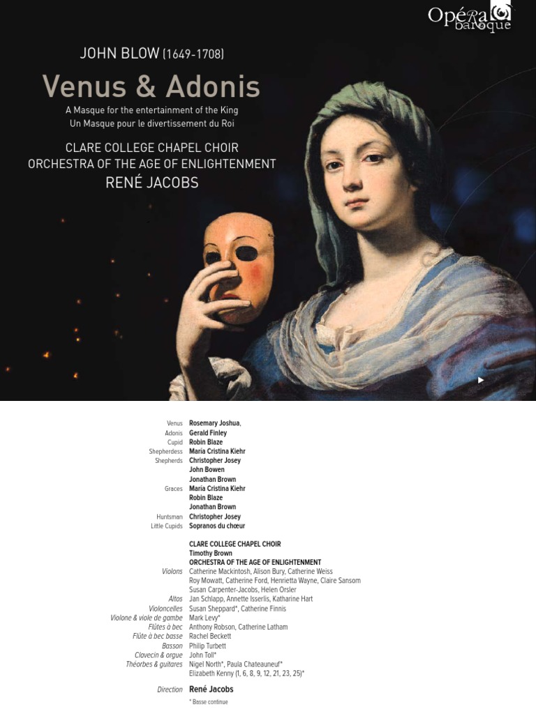 Venus & Adonis: John Blow | PDF | Cupid