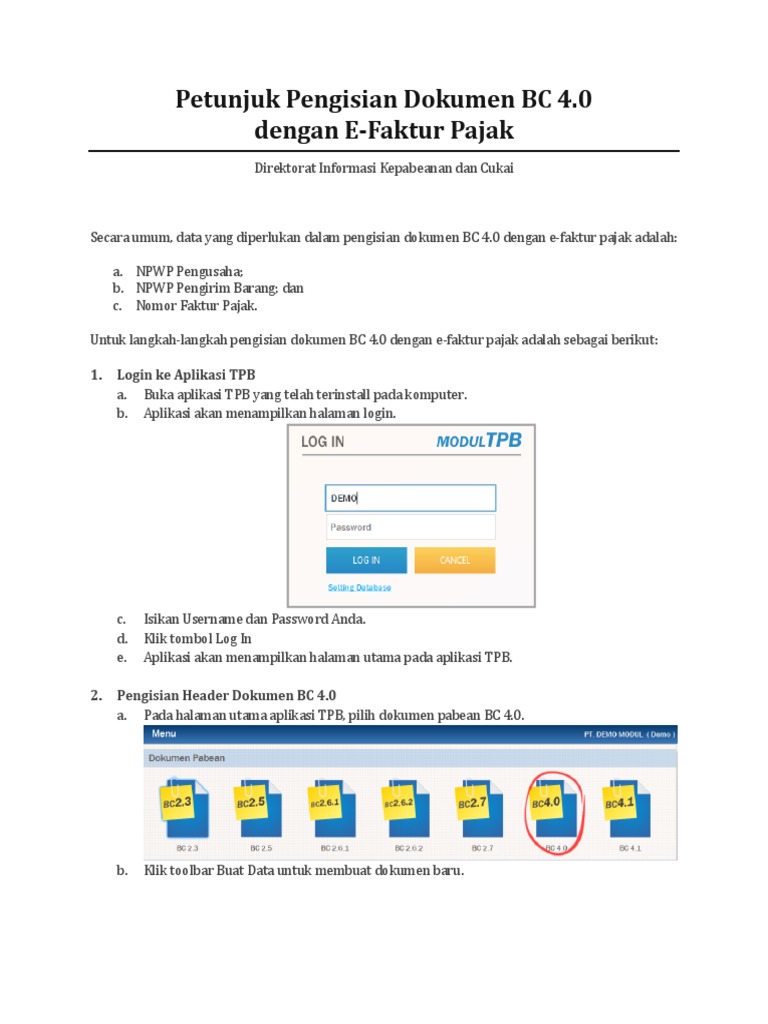 Petunjuk Pengisian Dokumen BC 40 | PDF | Bisnis | Pengelolaan Keuangan ...