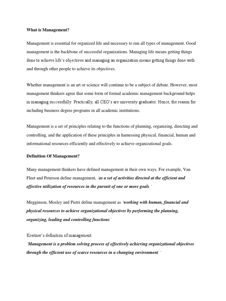 Unit1 Management | PDF | Human Resources | Goal