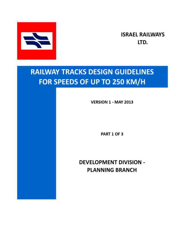 Railway Tracks Design Guidelines 2013 Part 1 - Eng | PDF | Track (Rail ...
