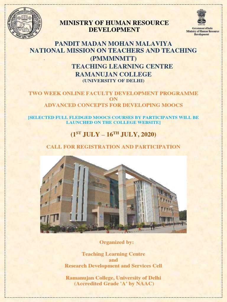 Two Week FDP Brochure July 2020 | PDF | Massive Open Online Course ...