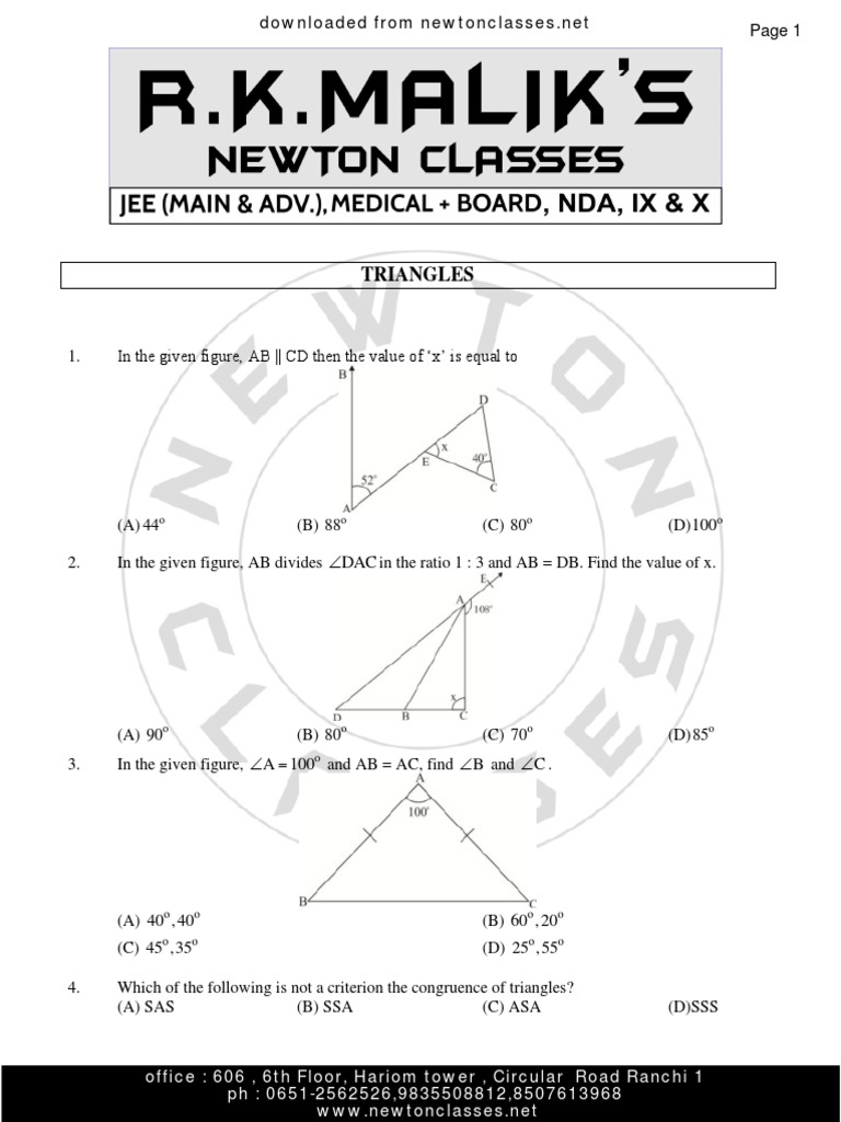 Traingles Pdf Pdf Triangle Classical Geometry