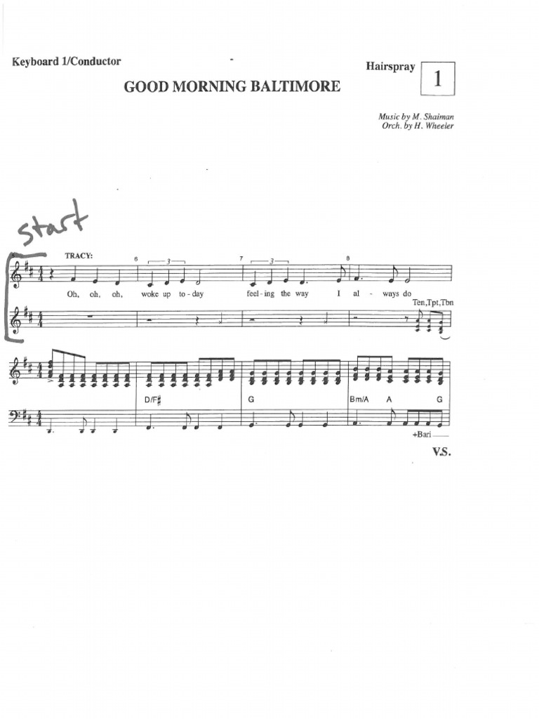 Good Morning Baltimore Mezzo Soprano PDF | PDF