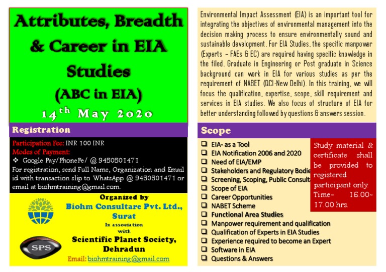 ABC in EIA Bro | PDF | Environmental Impact Assessment | Expert