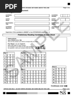 Answer Sheet PET | PDF