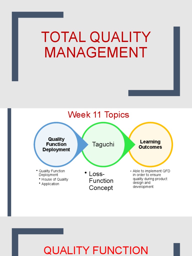 Total quality management techniques | PDF | Quality (Business ...