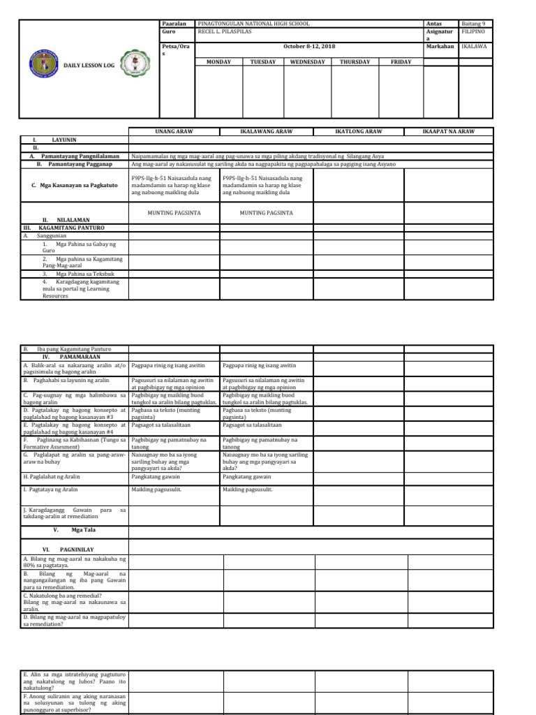 Munting Pagsinta DLL | PDF
