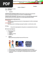 DAILY LESSON PLAN - Aralin 2 IBONG ADARNA | PDF