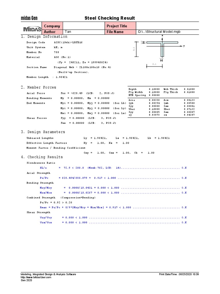 Diagonal Web Member PDF | PDF | Civil Engineering | Mechanical Engineering