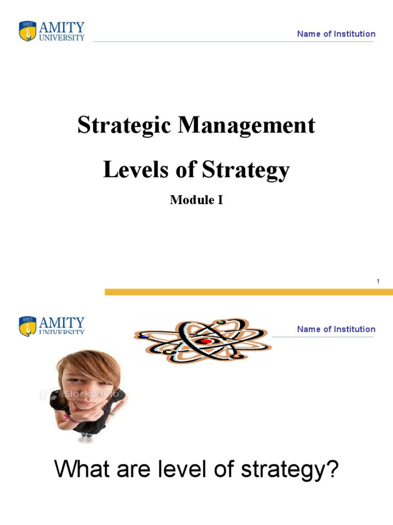 Levels of Strategy | PDF | Strategic Management | Leadership