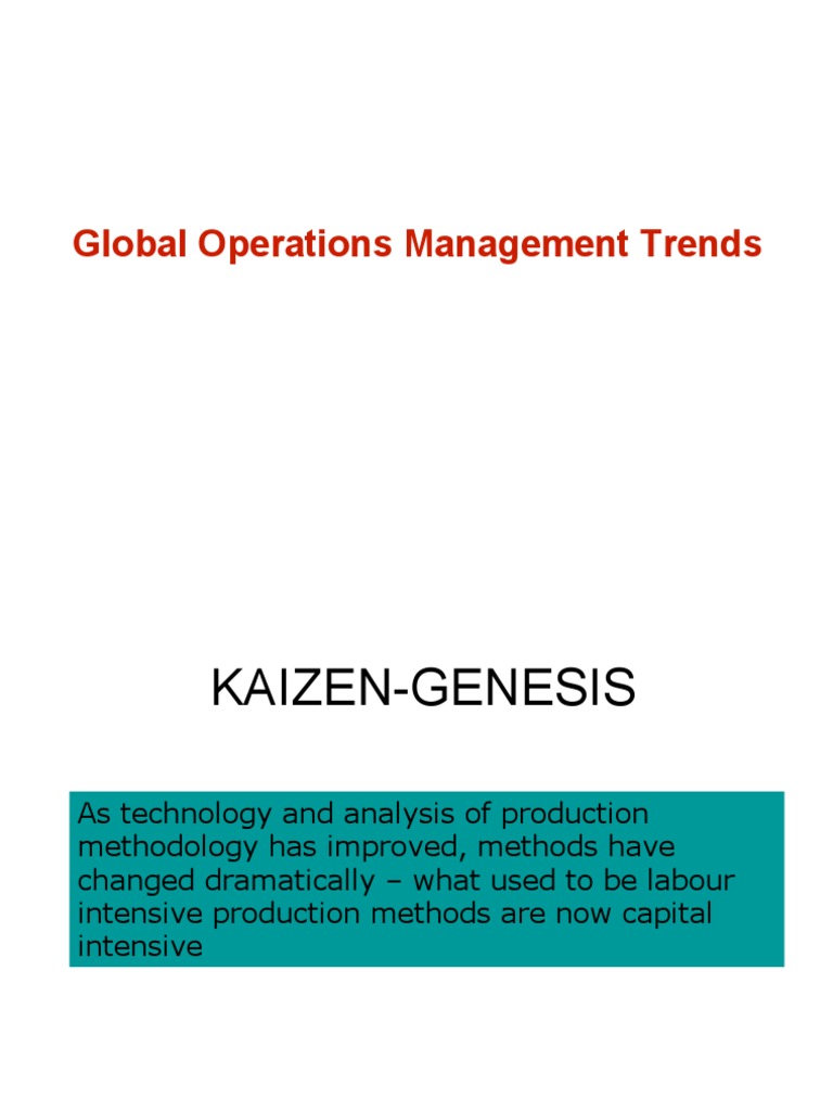 Global Operations Management Trends | PDF | Six Sigma | Economic Sectors