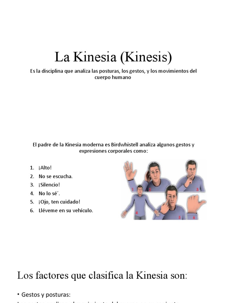 Definición y Tipos de Kinesia | PDF | Comunicación no verbal ...