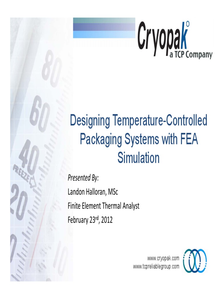 Designing Temperature-Controlled Packaging Systems With FEA Simulation ...