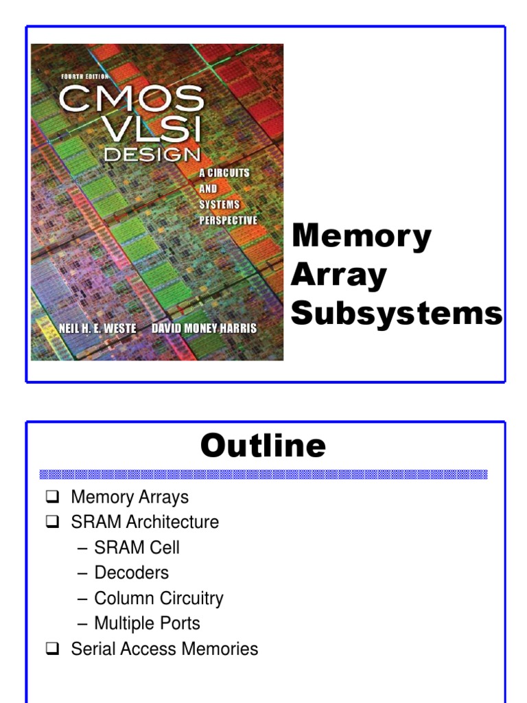 Designing Memory Array Subsystems CH 12 PDF | PDF | Computer Memory | Cmos