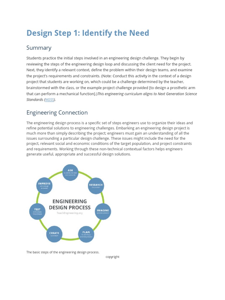 Defining The Problem Worksheet | PDF | Engineering Design Process ...
