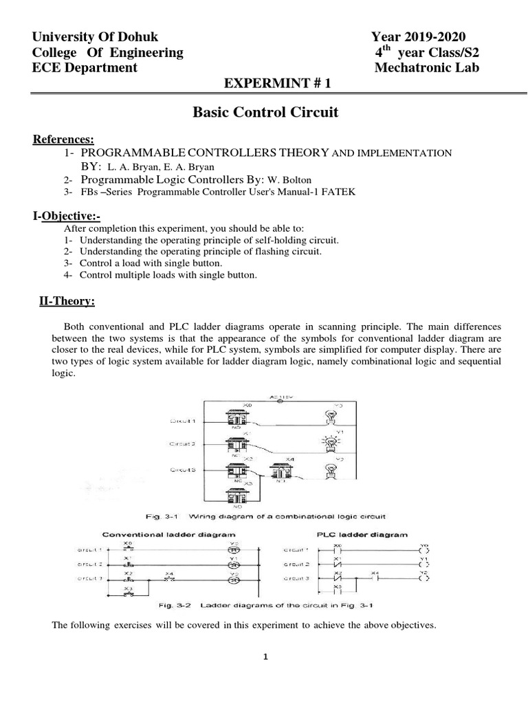 EXP1-Basic Contro Circuit-2020 | PDF | Programmable Logic Controller ...