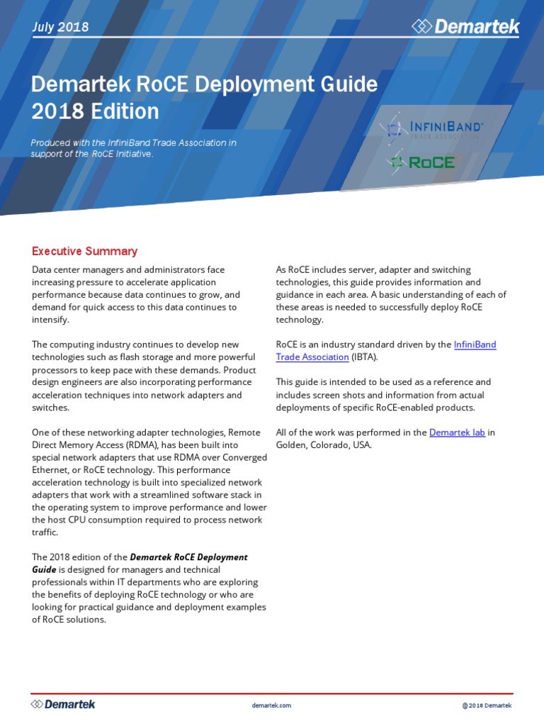 Demartek Roce Deployment Guide 2018 Edition: July 2018 | PDF | Network ...