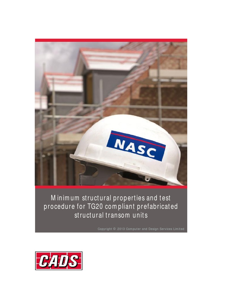 Minimum Structural Properties and Test Procedure For TG20 Compliant ...