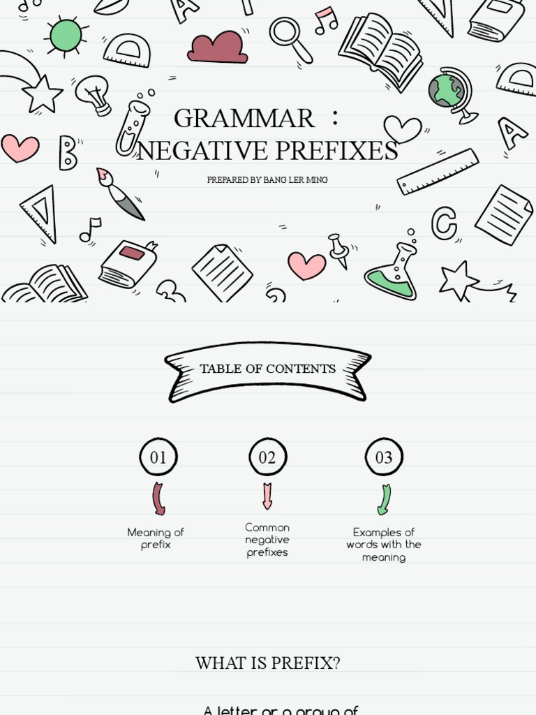 Grammar Negative Prefixes | PDF | Grammar | Linguistic Morphology