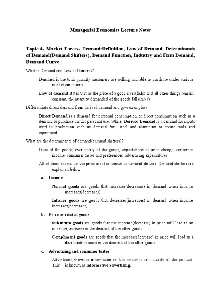 Understanding Market Forces and Demand | PDF | Demand Curve | Demand
