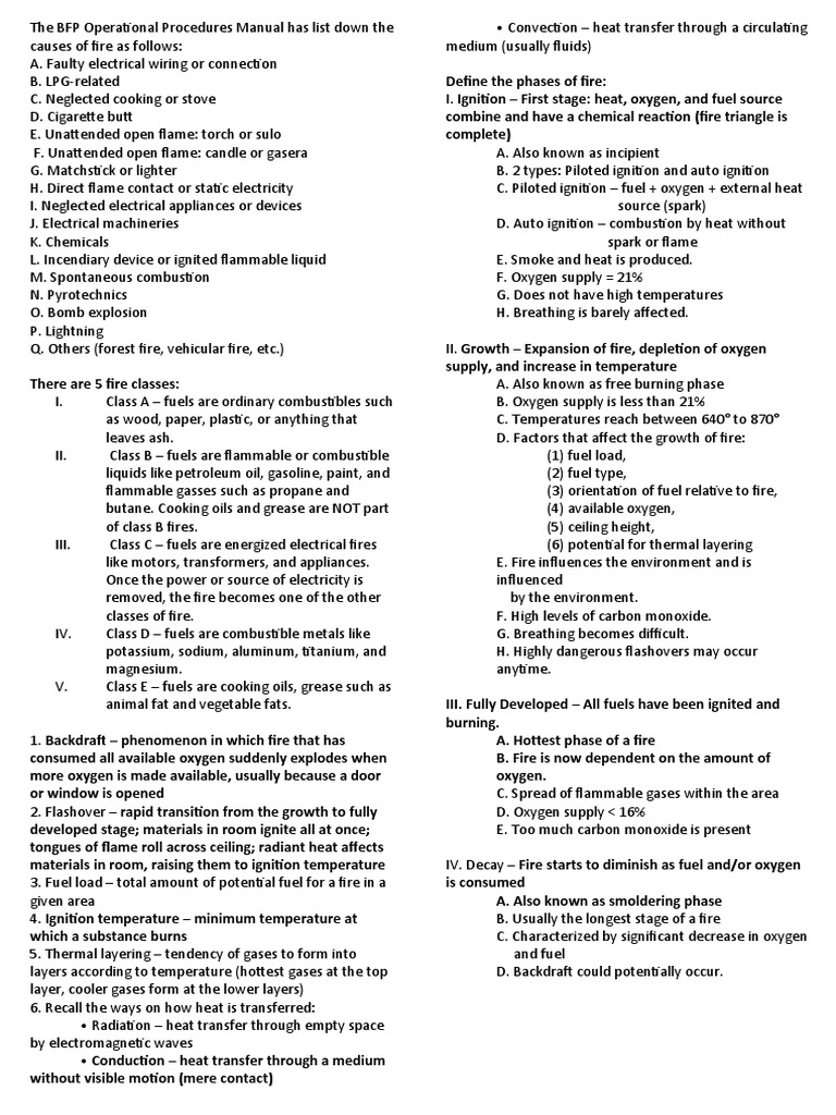 DRRR Fire Hand Outs | PDF | Fires | Combustion