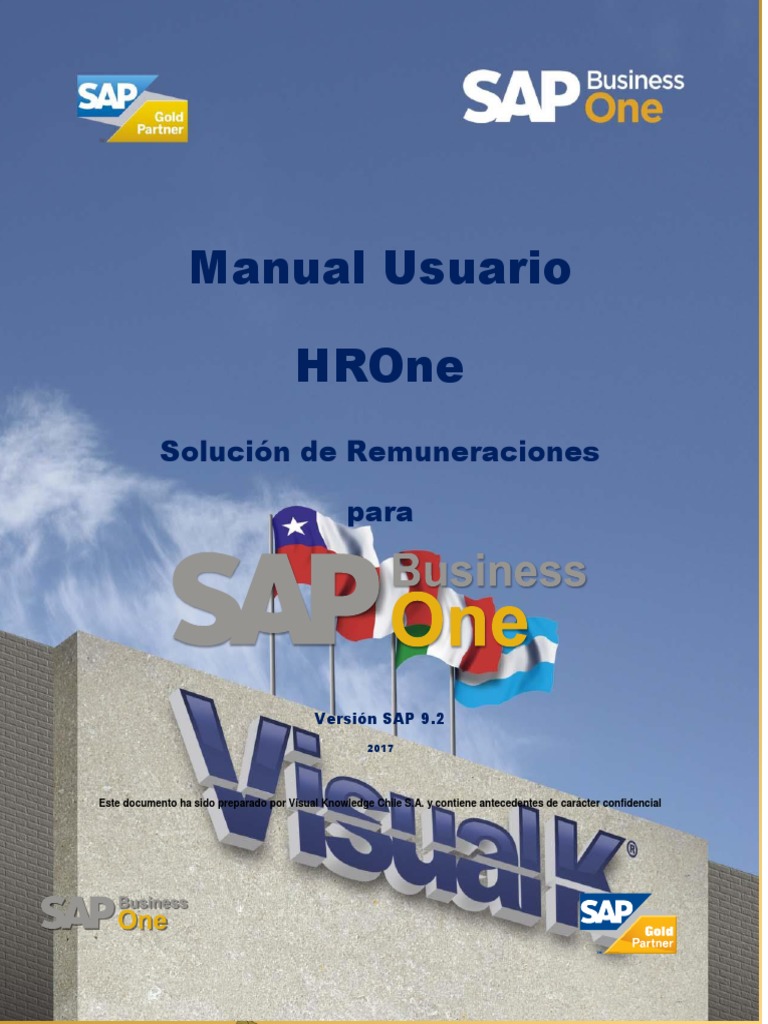 Manual de Usuario HROne SAP 9.2 | PDF | Sap Se | Usuario (informática)