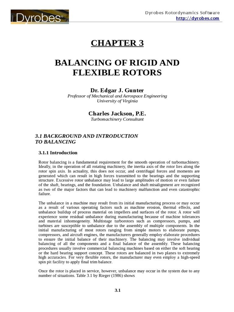 A Guide to Rotor Balancing: Sources of Unbalance and Balancing Techniques for Rigid and Flexible ...